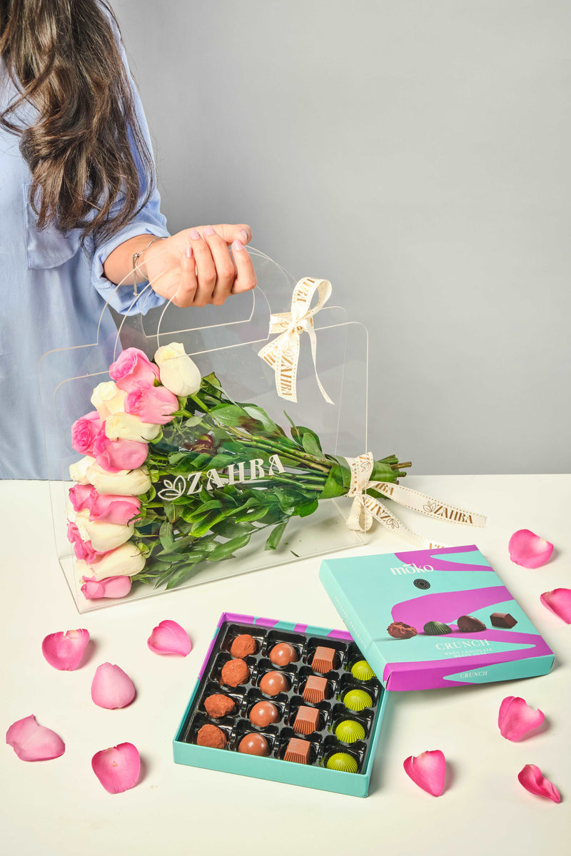 Moko 16 chocolate Box & Spring Bloom Bag – Zahra