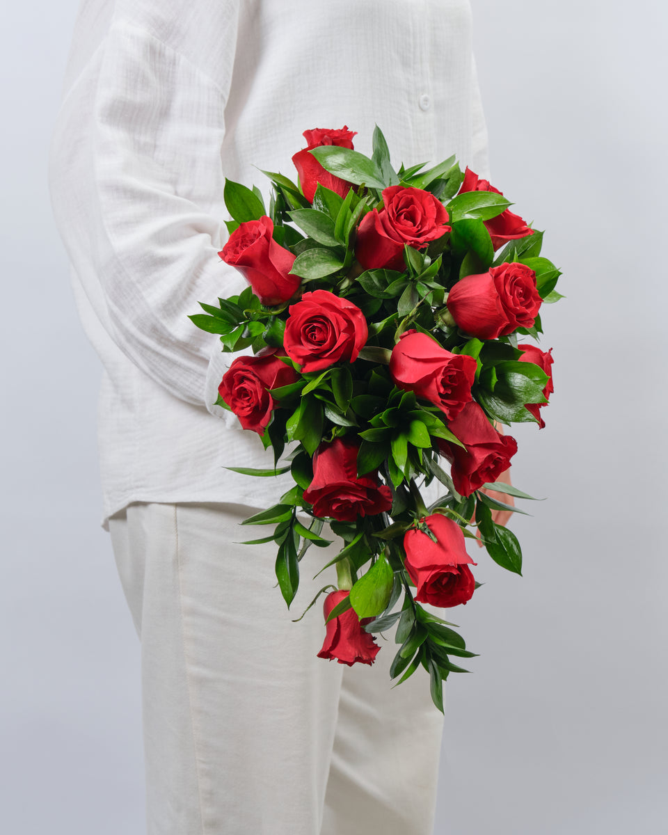 Red Cascading Jerb – Zahra